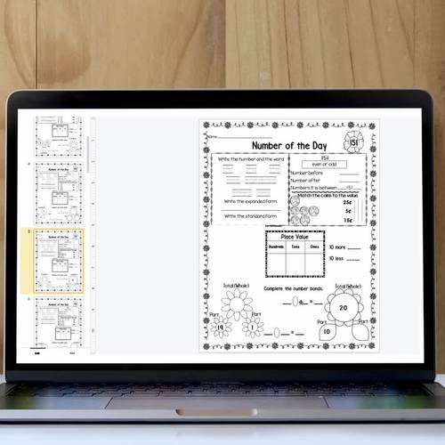 Digital 1st Grade Math Number of the Day | Google Classroom TM | June