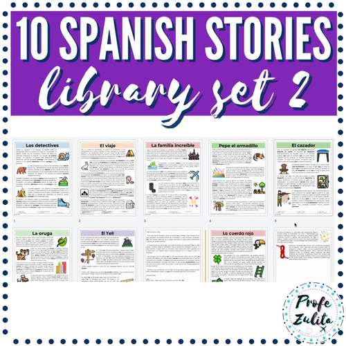 #SpanishDeals Spanish Short Story Library 2 10 PDF Printable Readings ...