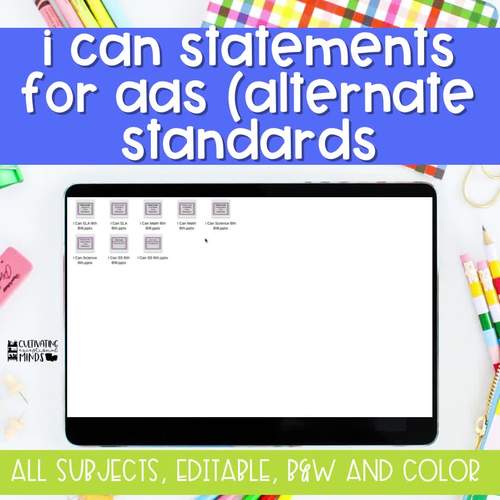 I Can Statements | Alabama Alternate Achievement (AAA) Standards ...