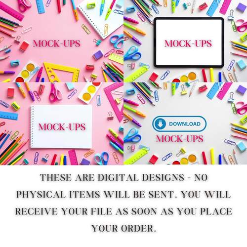 Rainbow School Seller Mockups Photography for online school -4 MOCKUPS JPG
