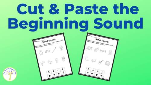 Beginning Sound Identification l Cut and Paste Beginning Sound | TPT
