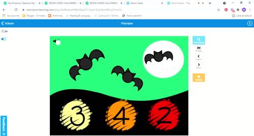 BOOM CARDS HALLOWEEN: Counting numbers 1-10 | Math Distance Learning