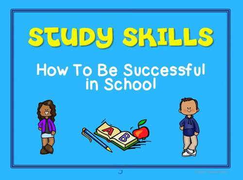 Study Skills PowerPoint Presentation and Students Notes Foldable Bundle