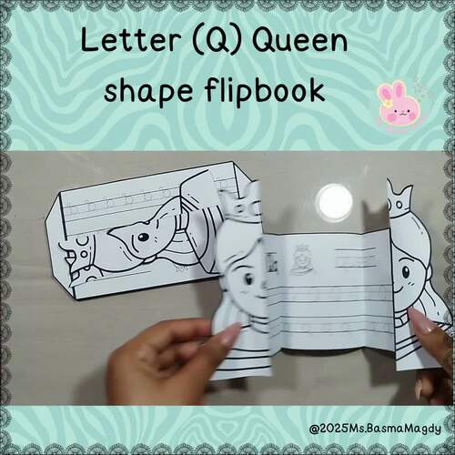 Letter (Q) craft/activity Queen shape flipbook for kindergarten and ...