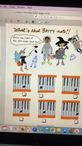 Halloween Piano: What's That Batty Note? by You Be You Music Education