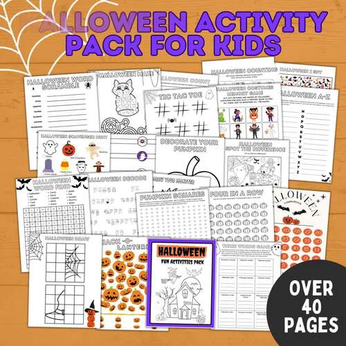 Halloween Activity Pack for Kids | Halloween Games | Halloween ...