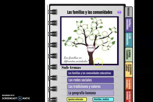 AP Spanish Digital Notebook with 6 themes - Can be upload in Google