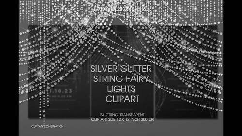 Silver Glitter String Fairy Lights by ladyjdesignstore | TPT