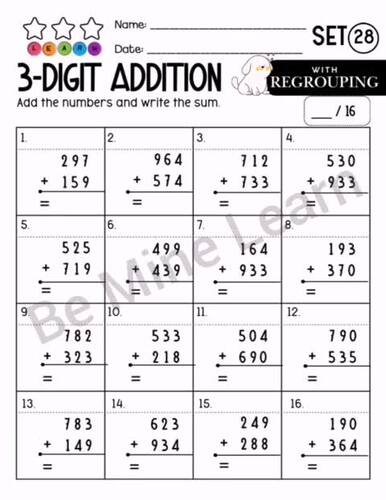 3 Digit Addition With Regrouping | Math Test Prep | 2nd & 3rd Grade Math