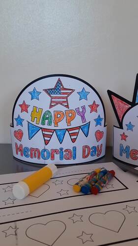 Memorial Day Crown Craft | Memorial Day Hat Headband | Veterans Day ...