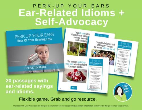 PERK UP YOUR EARS Figurative Language Idioms Vocabulary and SELF ...