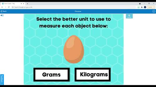 Estimate Mass and Volume Math Centers Boom Cards by Hands on Learning LLC