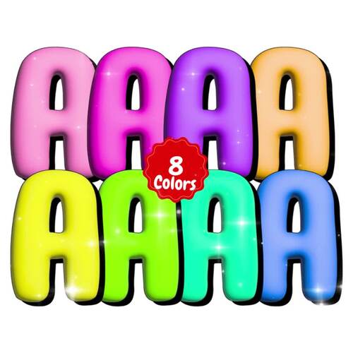 8 Colors 3D Bubble Bulletin Board font letters for teachers Color Back ...