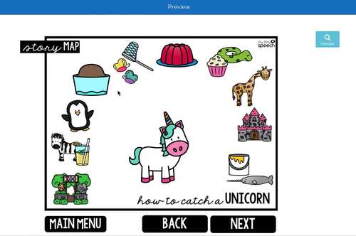 How to Catch a Unicorn Book Buddy- Speech & Language (+BOOM Cards)