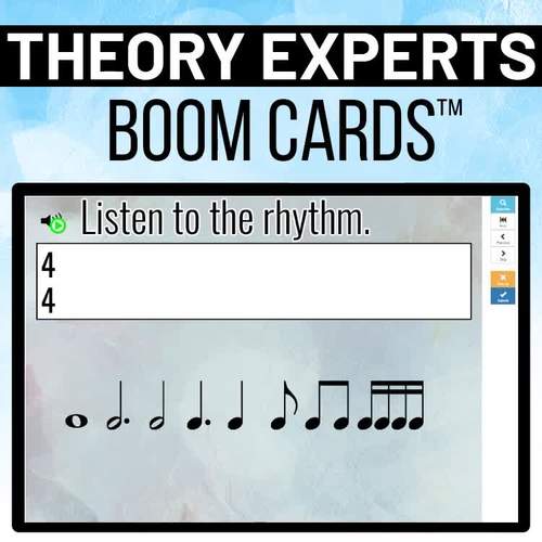 Rhythm Dictation Notes Only for THEORY Experts Level 2 - Music Boom Cards