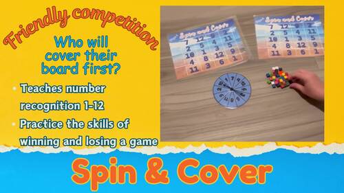 Spin and Cover Game for Number Identification and Matching | TPT