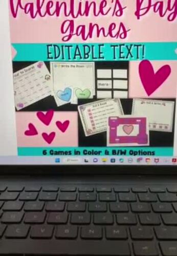 Editable Valentine's Day Themed Games by Primary Prose | TPT
