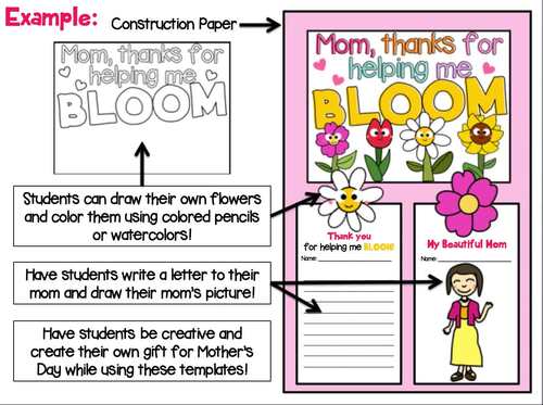 Quick & Easy Mother's Day Activity- Writing Templates and Flower ...
