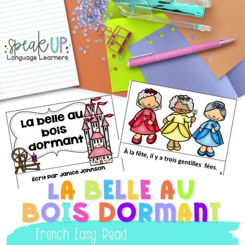 La Belle au Bois Dormant French Fairy Tale Emergent Reader Beginning ...