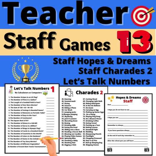 Teacher Staff Icebreakers Activity Resource Games 13 Group Ice breakers