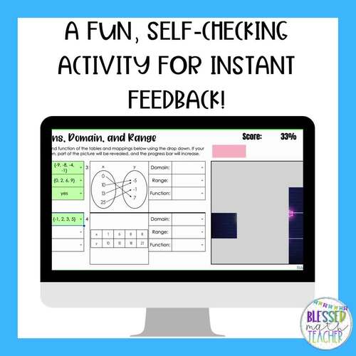 Functions, Domain, and Range from Tables and Mappings Digital Activity