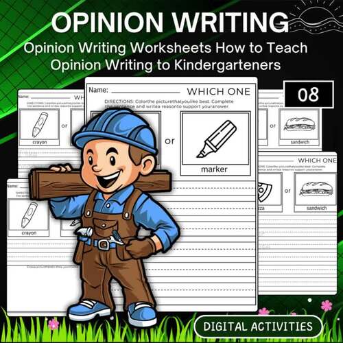 Opinion Writing Worksheets How to Teach Opinion Writing to Kindergarteners