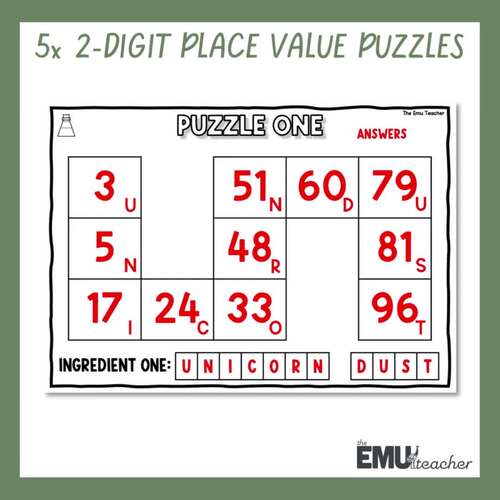 Halloween 2-Digit Place Value Escape Room Ordering Partitioning ...