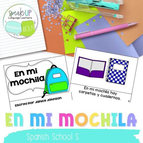 Spanish School Supplies Reader Material Escolar Print & Boom Cards with ...