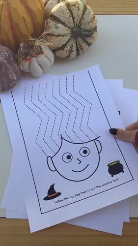 Halloween Activity 20 Page Printable | Tracing, Coloring, Cutting & More!