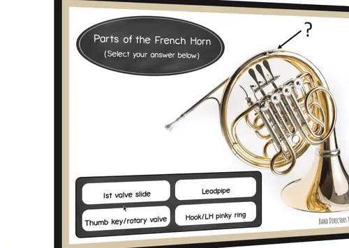 Parts of the Instrument Band BOOM Cards for Beginning Band- French Horn