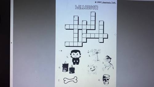 Halloween october crossword puzzles worksheet esl efl printables activities