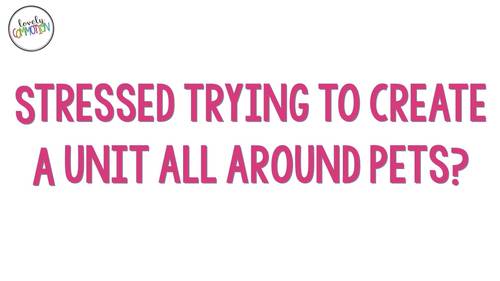 Play Based Preschool Lesson Plans Pets Thematic Unit | TPT