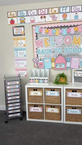 Composition Notebook Classroom Decor Bundle | Pastel | Theme | Canva