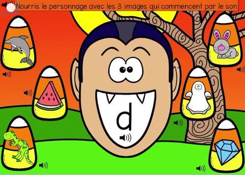 BOOM CARDS - Les sons D et V - 1re année - Conscience phonologique