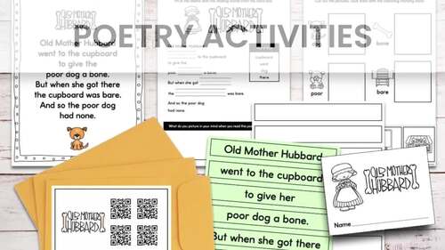1st Grade Nursery Rhyme Activities - Poetry Center Bundle Set 4 | TPT