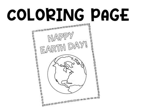 Printable Earth Day Coloring Page, Earth Day Coloring Page Activity ...