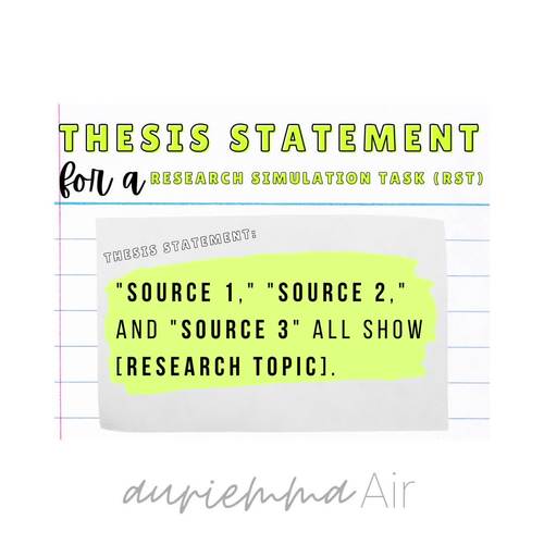 (Writing) Research Simulation Task (RST) Anchor Chart by AuriemmaAir