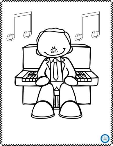Black History, Jazz Coloring Sheets, Grades k - 3 Elementary Music