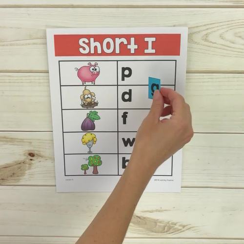 Short I Word Family Activity | Word Building Mats by Learning Inspired