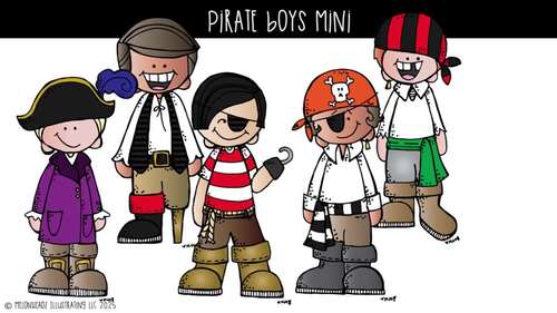 Pirate clip art, Boys Mini by Melonheadz Clipart | TPT