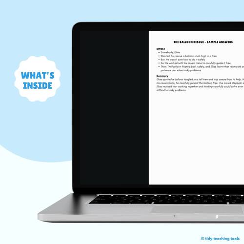 10 x Summary Writing Passages Fiction Reading Comprehension | Grade 3 & 4