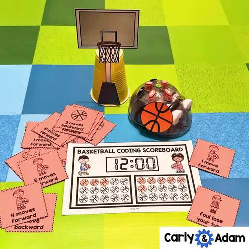March Madness Basketball Robot Coding Activity, Game, Craft, STEM Challenge