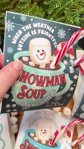 Snowman Soup Printable | Hot Cocoa Kit | Student Holiday Gift Wrap