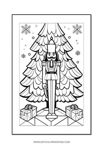 Coloring Page Nutcracker for Kids 100 Pages : Vol . 2 by Coloringfy
