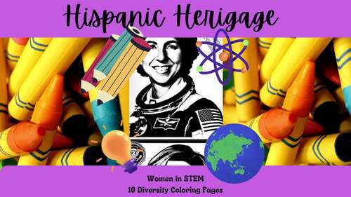 Hispanic Heritage Women Diversity in STEM : Coloring Poster & Bulletin ...