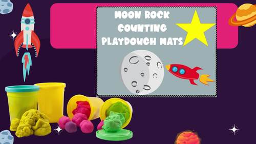 Space Theme Playdough Mats Number Activity for Preschool , PreK ...