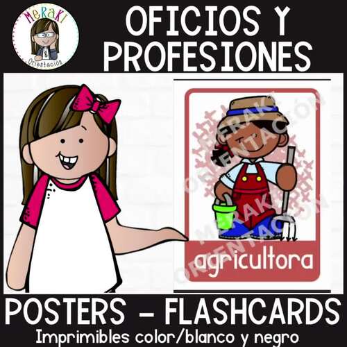 OCUPACIONES, OFICIOS, PROFESIONES. POSTERS + FLASHCARDS EN ESPAÑOL