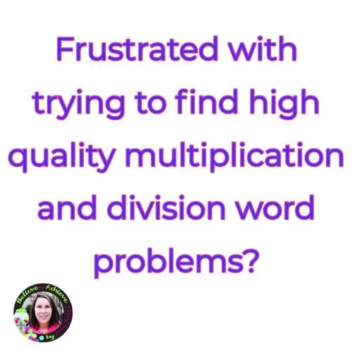 Spring Multiplication and Division Word Problems Task Cards | TPT