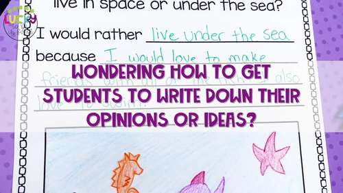 Opinion Writing Would You Rather? Questions for Writers | TpT