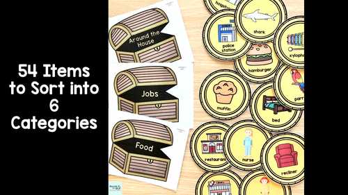 Pirate Treasure Sorting Vocabulary by Category or Categorization for ...